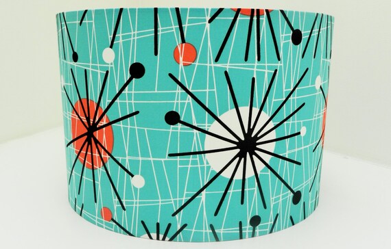 1950s Style Retro Atomic Sputnik Fabric Lampshade - Etsy