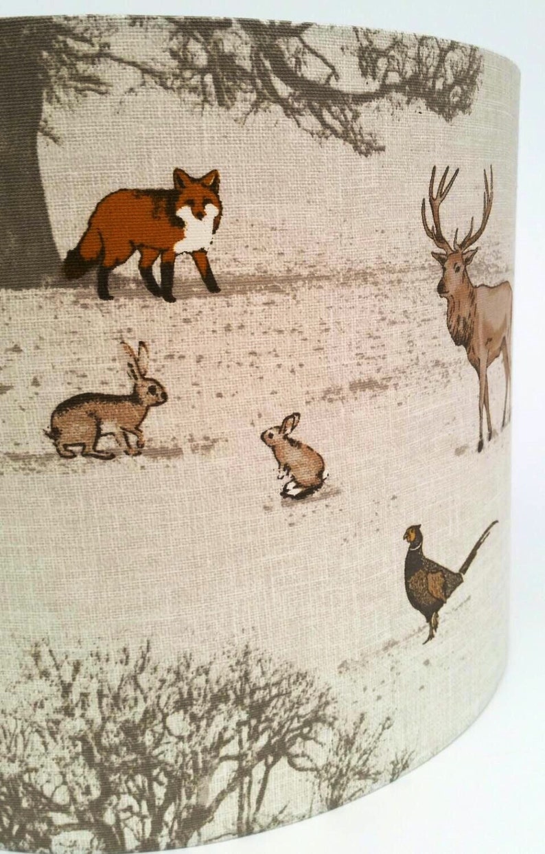 Woodland Animal Fabric Lampshade - Etsy