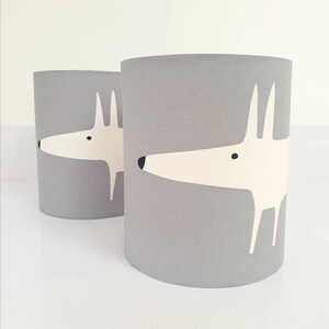 Scion Mr Fox Fabric Lampshade in Grey & Snow - Etsy UK