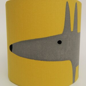 Scion Mr Fox Fabric Lampshade in Yellow and Gull Grey - Etsy UK