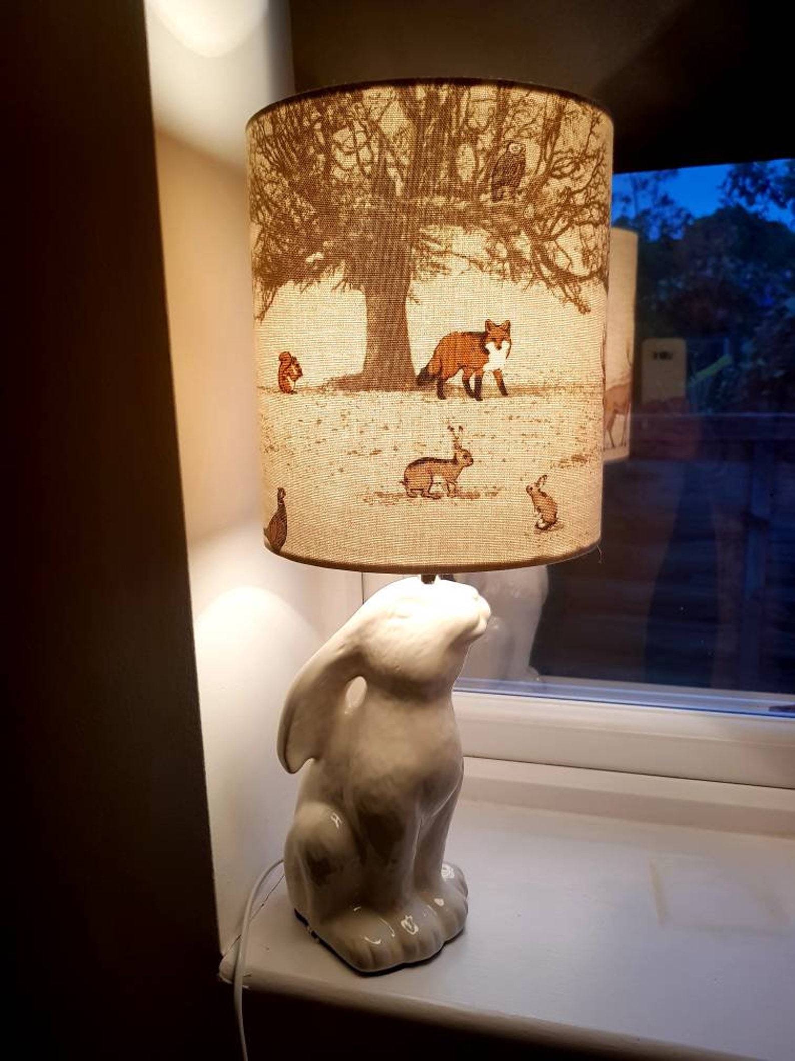 Woodland Animal Fabric Lampshade - Etsy