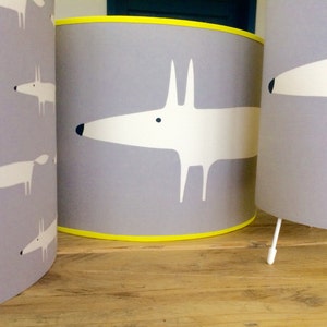 Scion Mr Fox Fabric Lampshade in Grey & Snow - Etsy UK