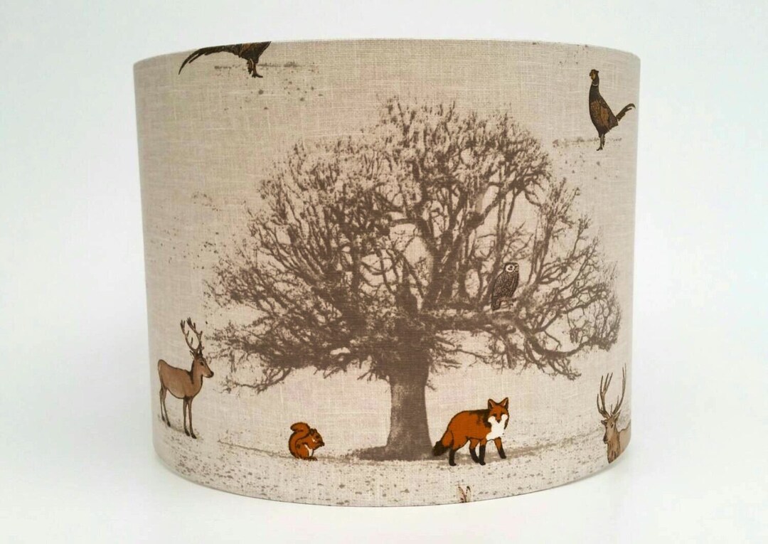 Woodland Animal Fabric Lampshade - Etsy