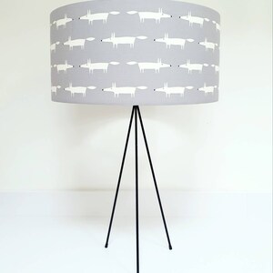 Scion Little Fox Fabric Lampshade in Grey and Snow - Etsy UK
