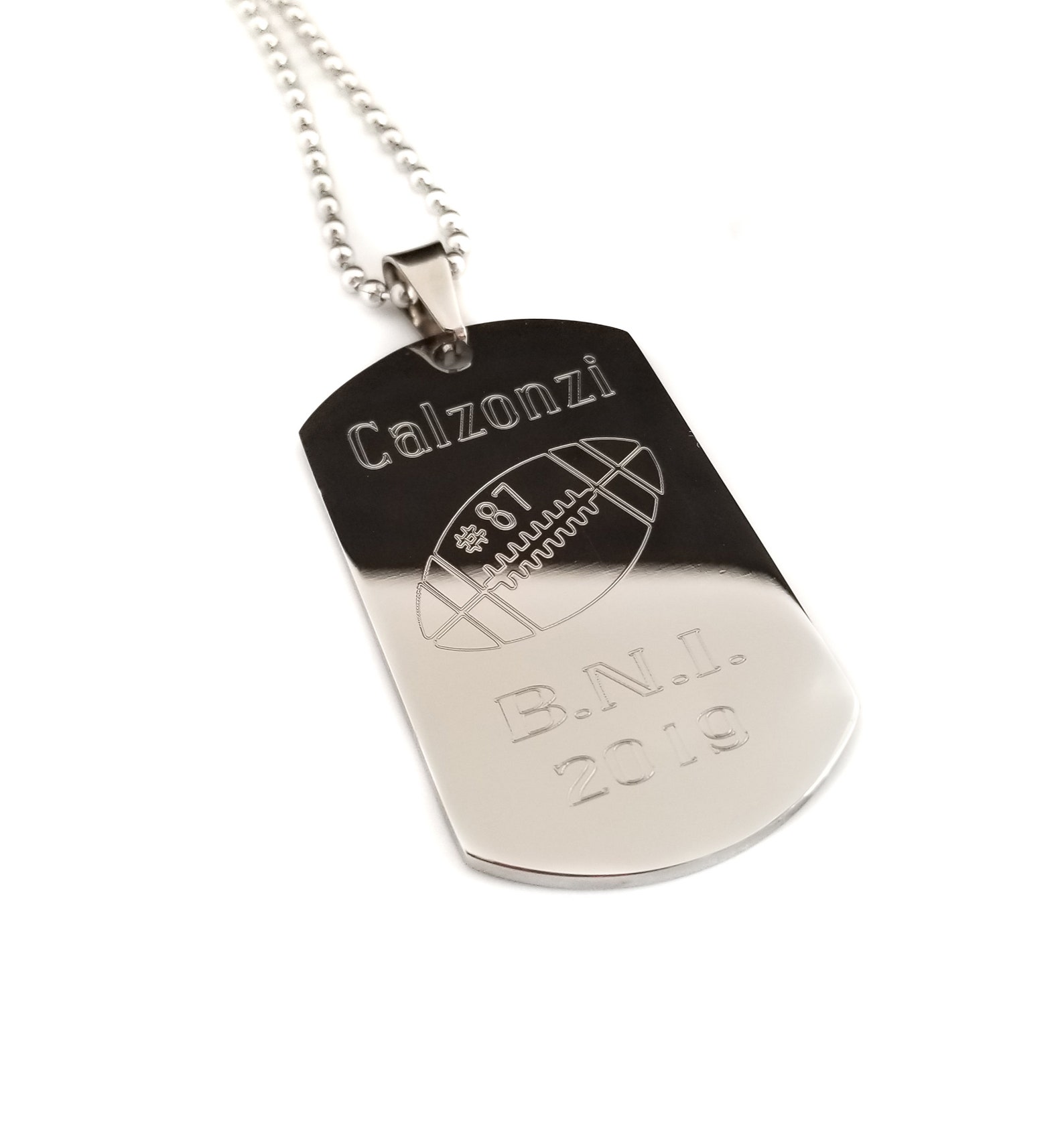 Football Dog Tag, Sports, Jewelry, Dog Tag, Gifts for Him, High School ...