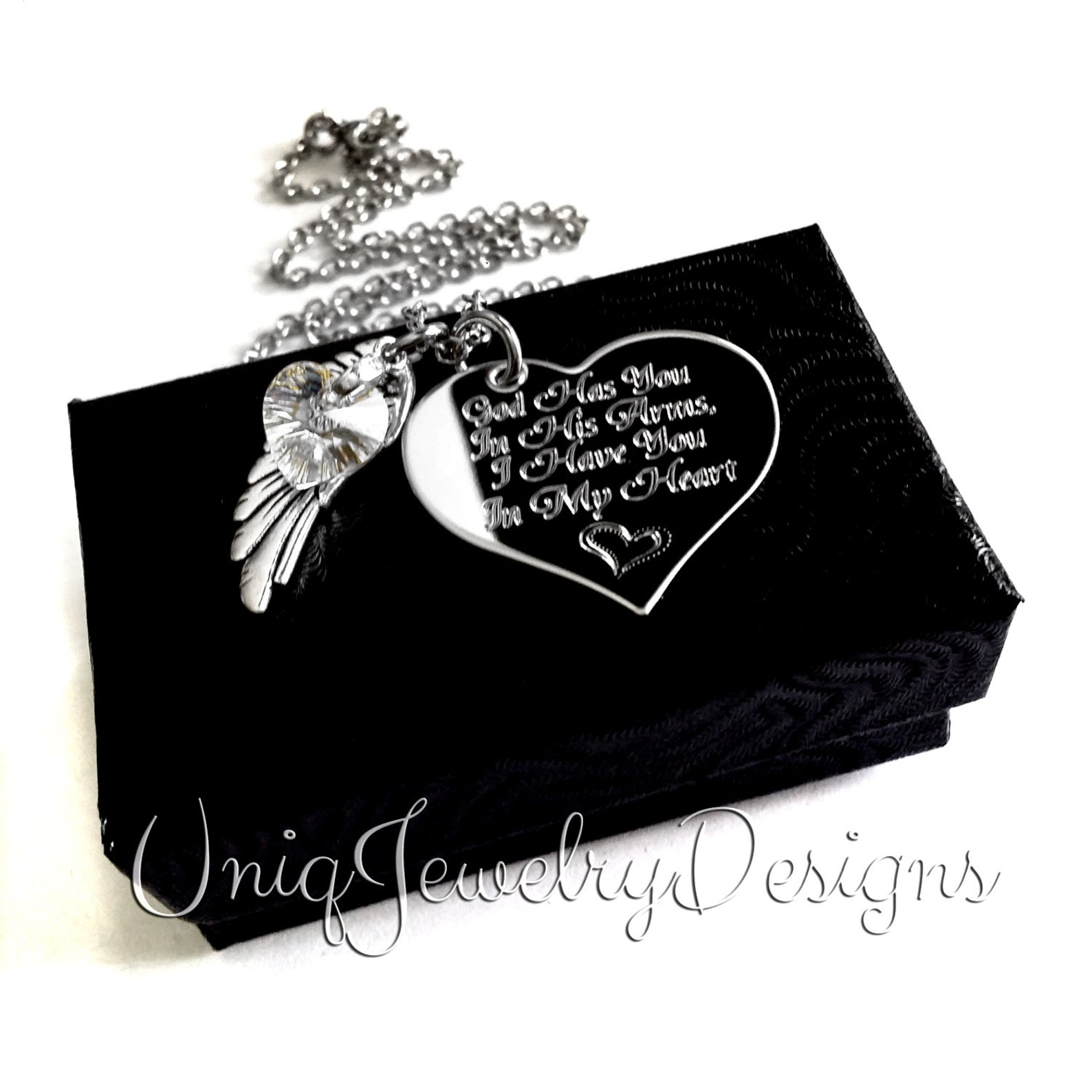 Memorial Necklace, Engraved Jewelry, Personalized Jewelry, Handstamped ...