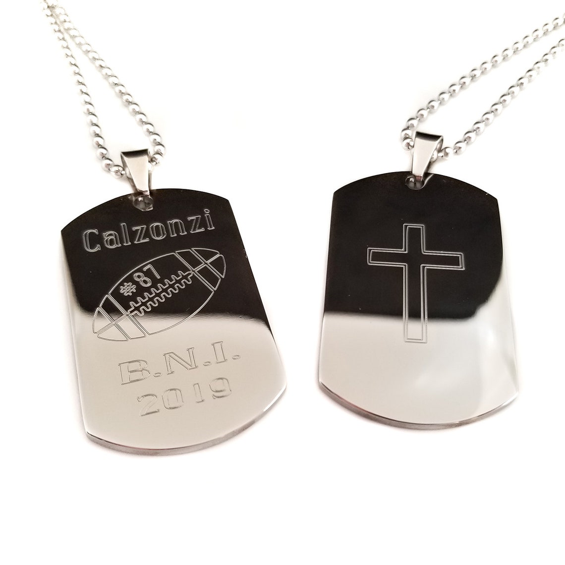 Football Dog Tag, Sports, Jewelry, Dog Tag, Gifts for Him, High School ...