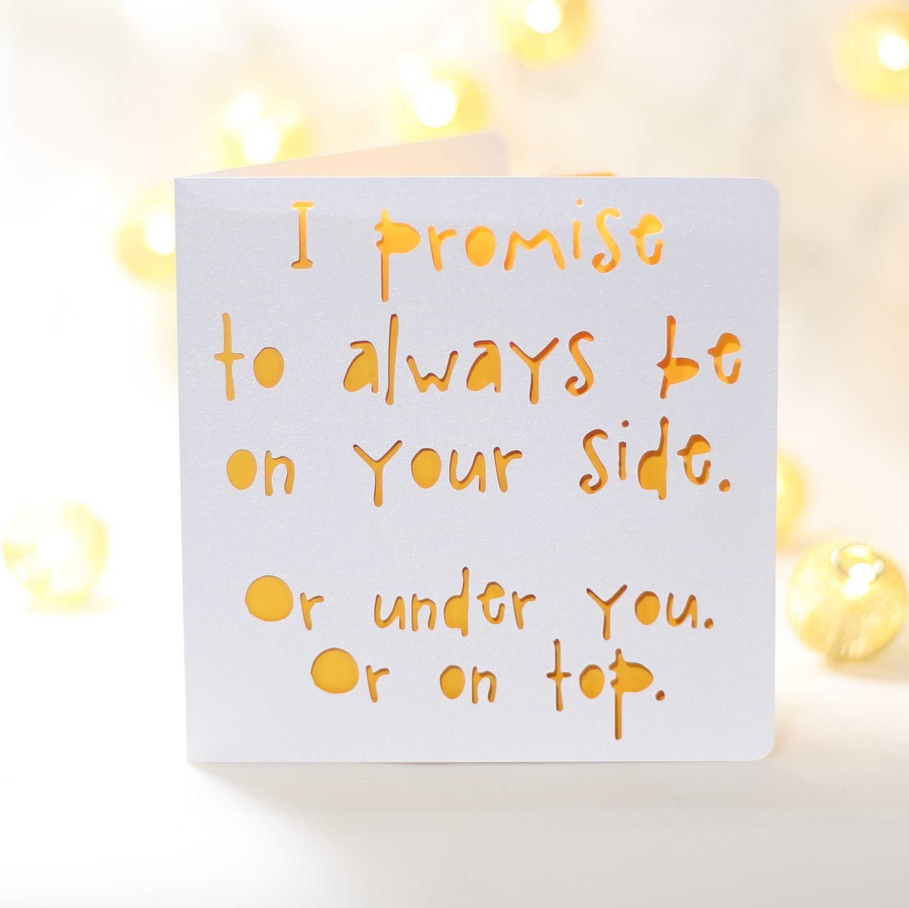 I promise to be at your side funny birthday funny love | Etsy