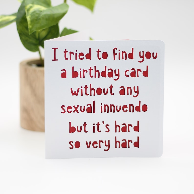 Birthday Sexual Innuendo Funny Card For Him Husband Etsy