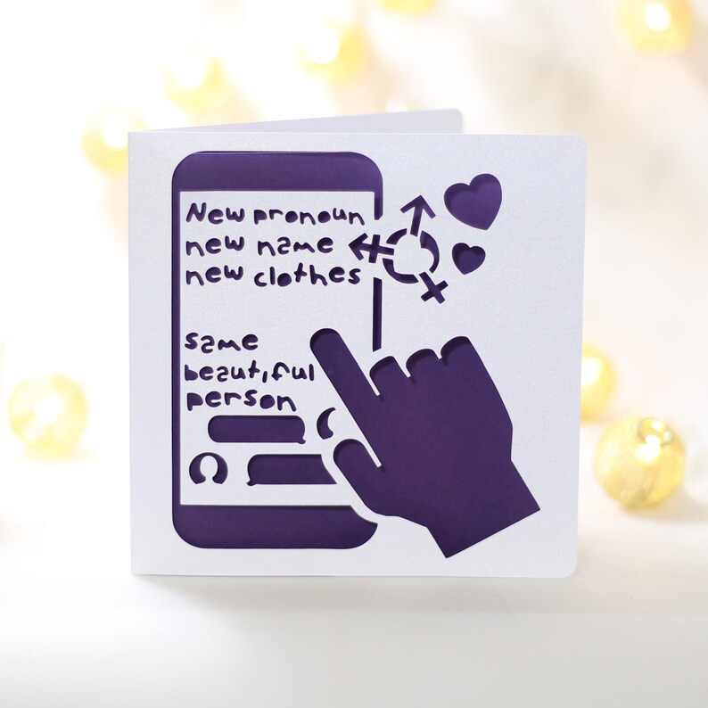 Transitioning Card Transgender Card Trans Support Card - Etsy