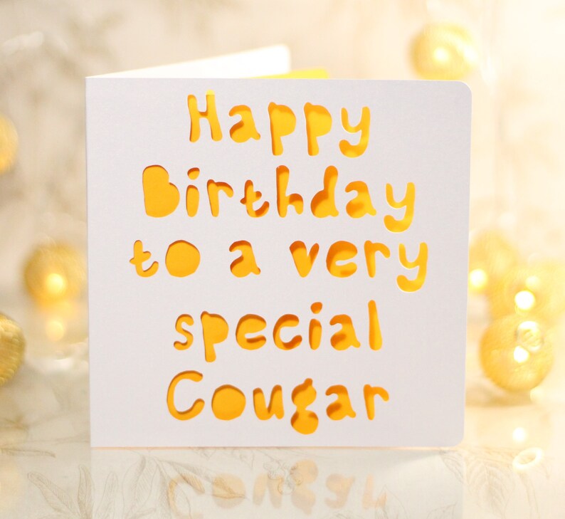 Feliz cumpleaños a un puma muy especial tarjeta de | Etsy