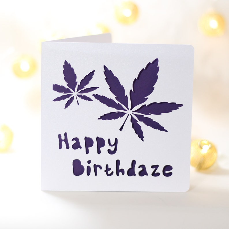 Happy Birthdaze Funny Weed Card Weed Birthday Card Stoner | Etsy