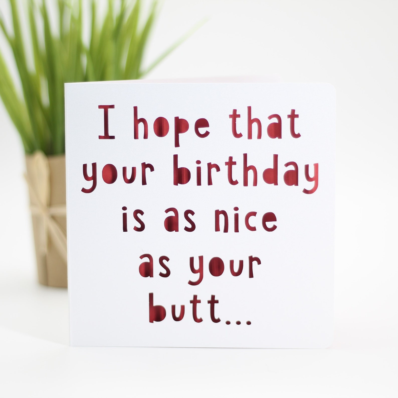 Hope Your Birthday is a Nice as Your Butt Sexy Butt Card - Etsy