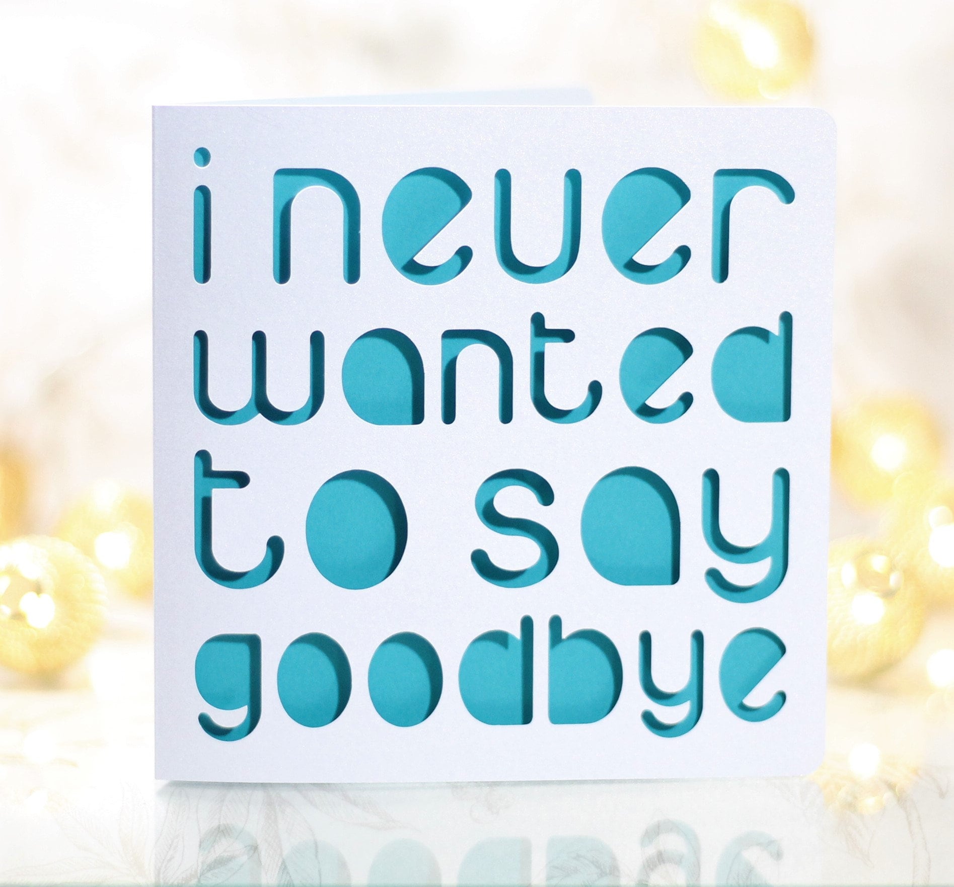 I Never Wanted to Say Goodbye. A Papercut Sorry Card to - Etsy Canada