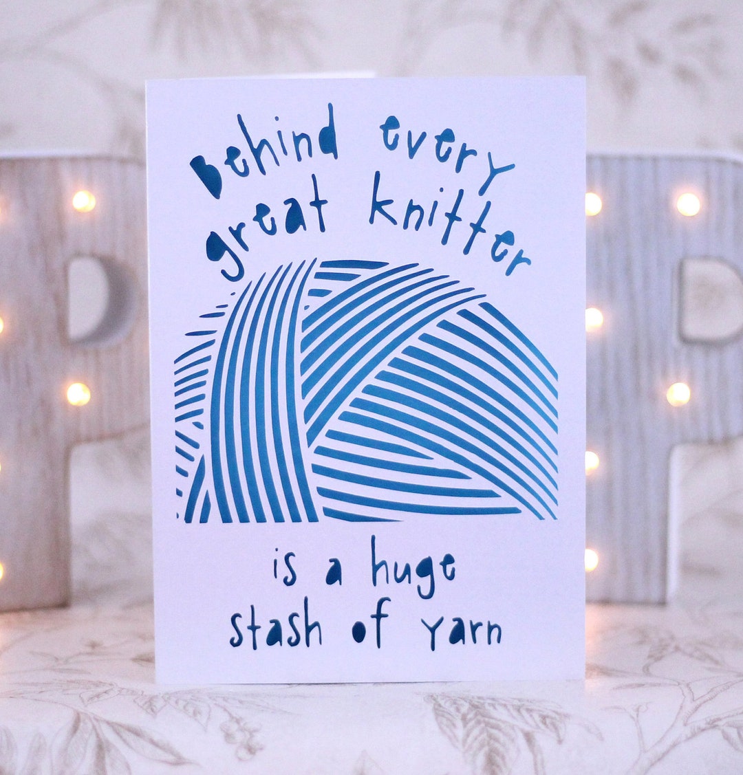 Yarn Birthday Card, Yarn Pun Card, Knitting Pun Card, Yarn Stash Card ...