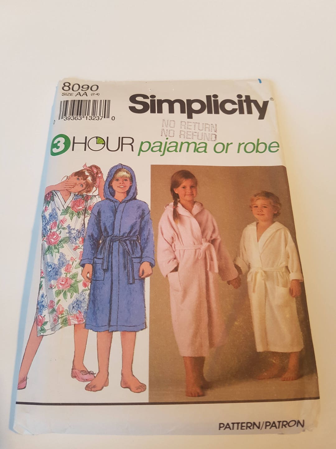 Vintage Simplicity Sewing Pattern 8090 Child's Pajamas in 2 Lengths ...