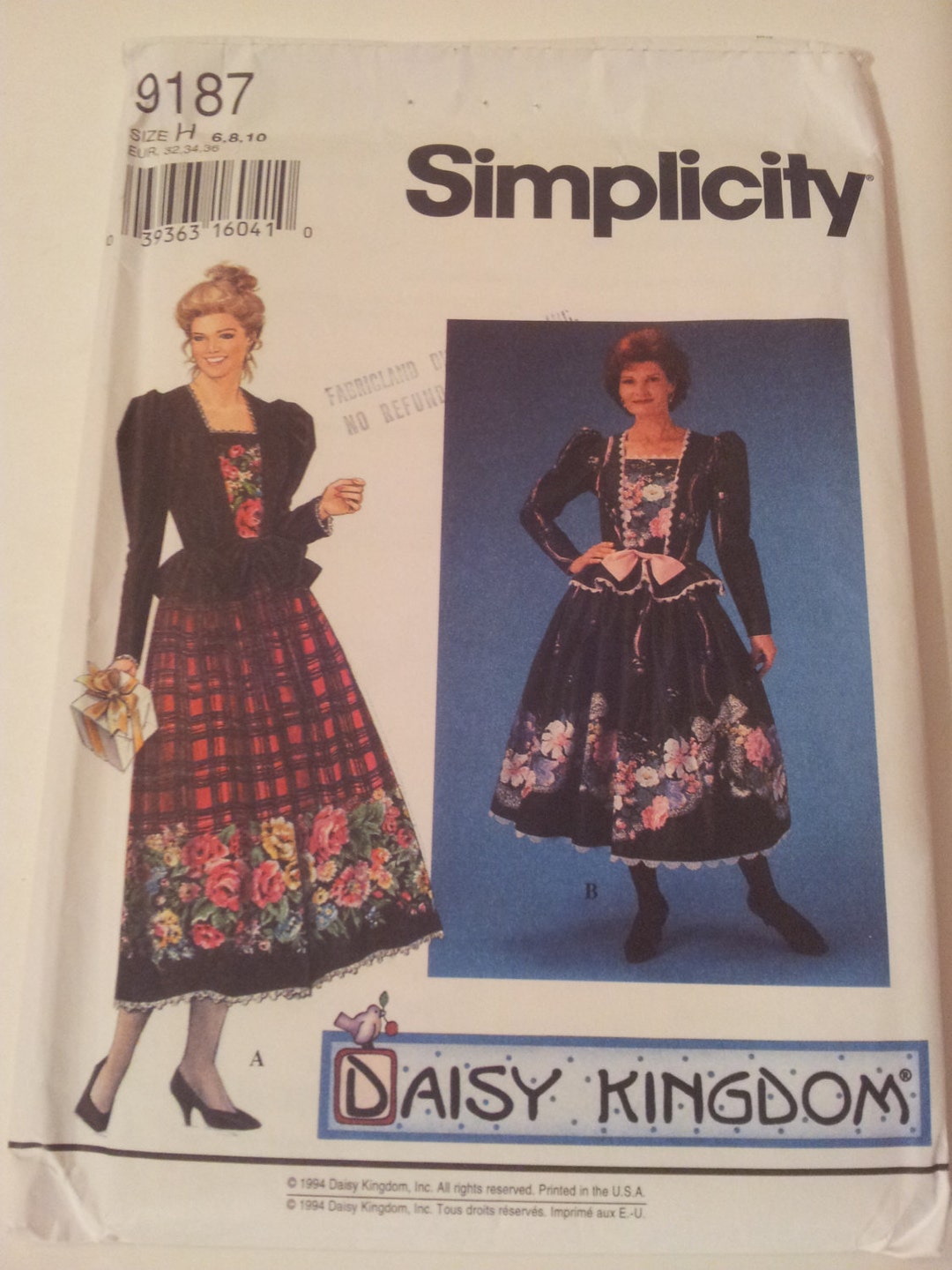 Simplicity Sewing Pattern 9187 Misses' Dress in Size 6, 8, 10 - Etsy