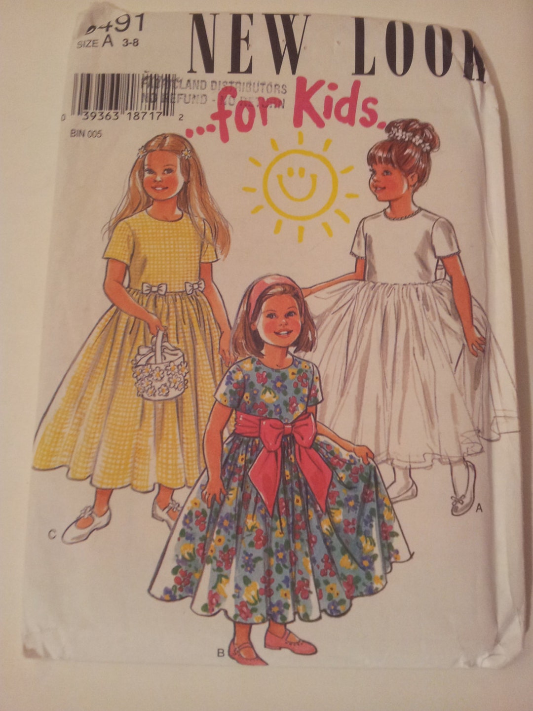 New Look ...for Kids Sewing Pattern 6491 Girls' Dress in Size 3, 4, 5 ...