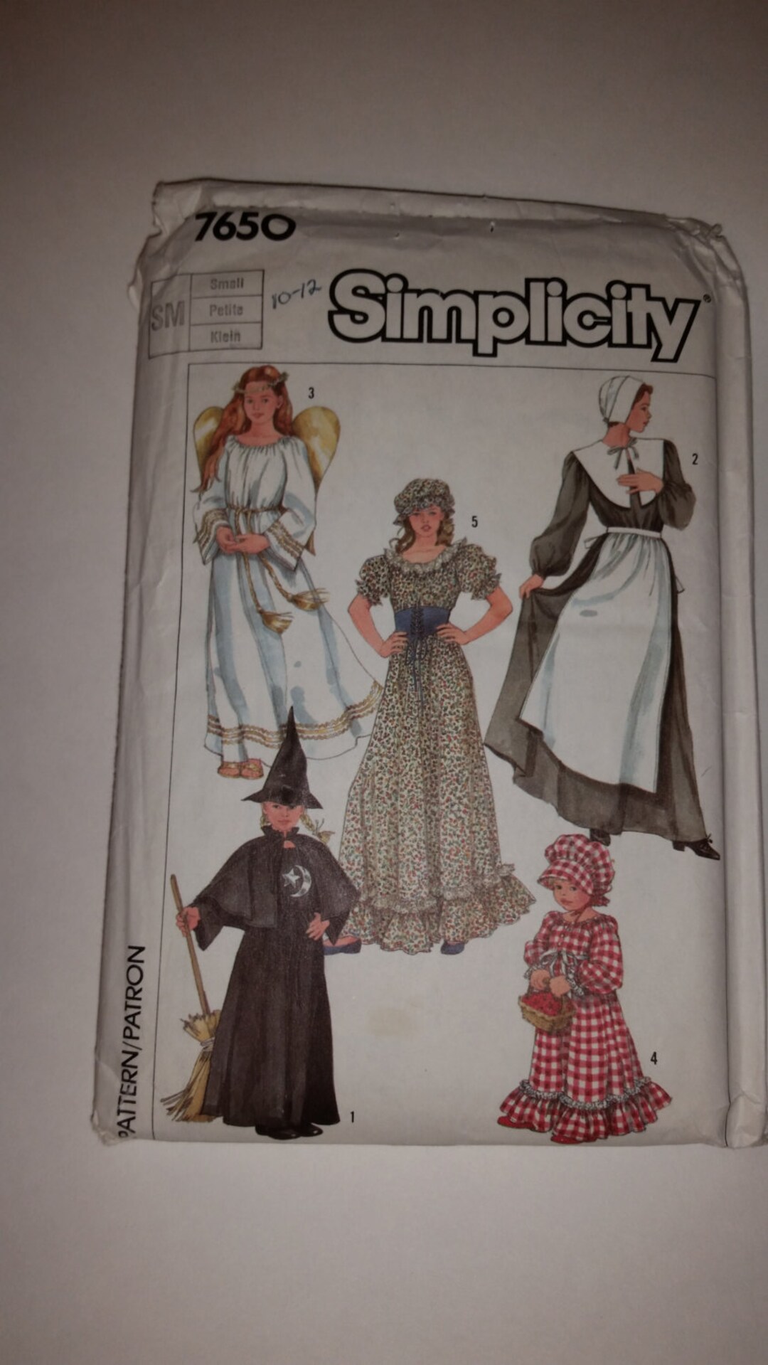 Vintage 1986 Simplicity Sewing Pattern 7650 Girls' Costumes angel ...