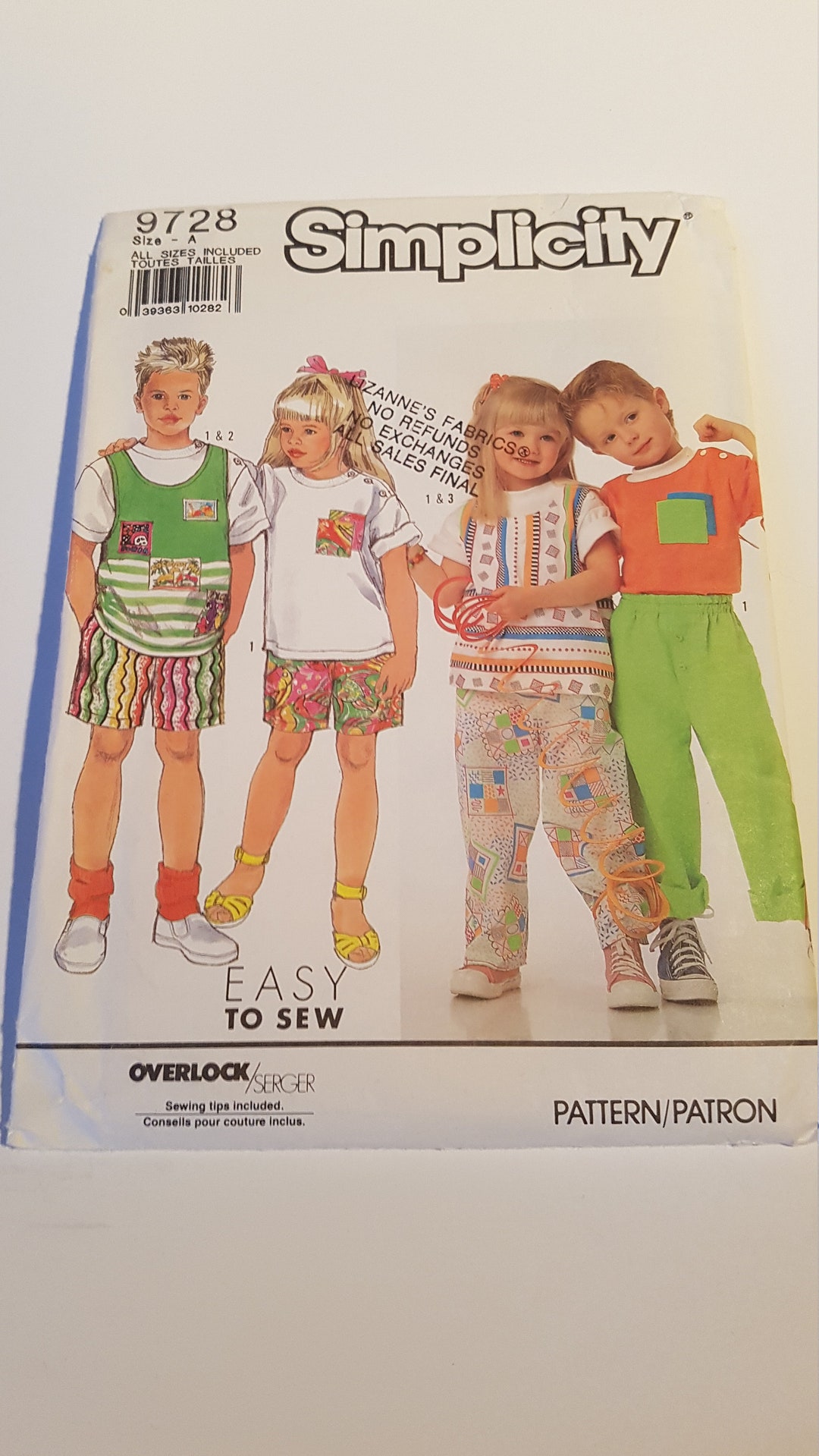 Vintage Simplicity Sewing Pattern 9728 Child's Pants or Shorts, and ...