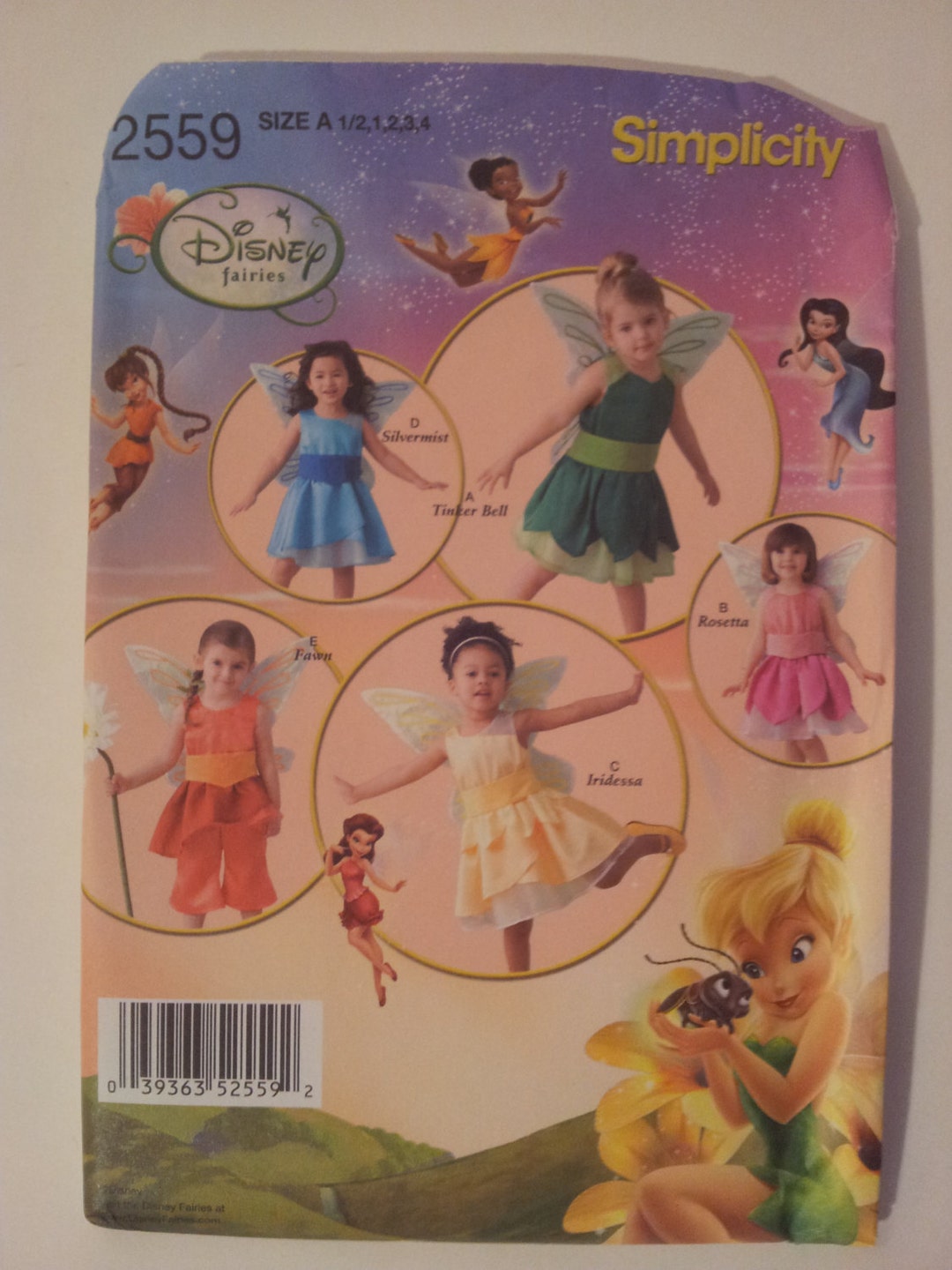 Simplicity Disney Fairies Sewing Pattern 2559 Toddlers' - Etsy