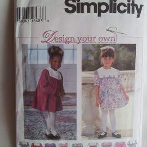 Simplicity Design Your Own Sewing Pattern 9376 Child's Dress in Size 2 ...