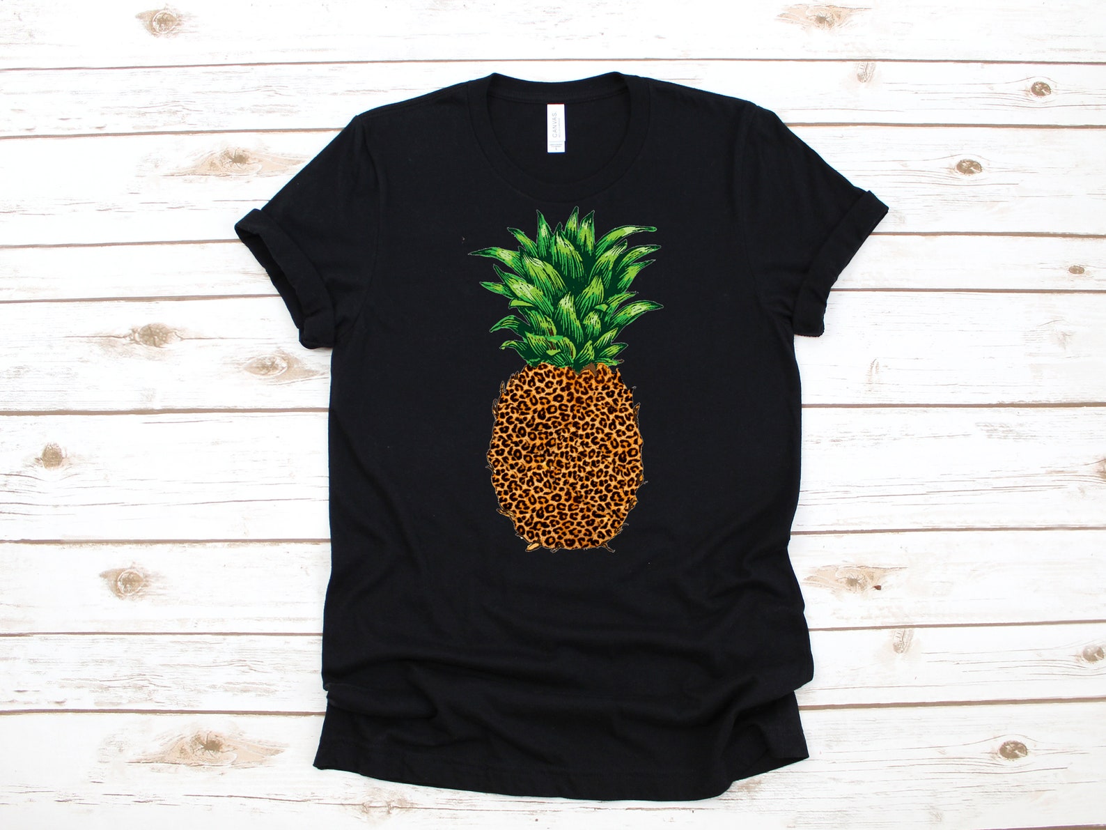 Pineapple Shirt / Leopard Shirt / - Etsy