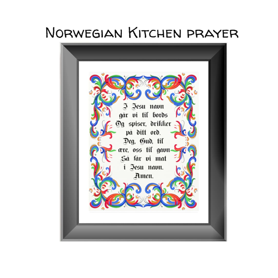Norwegian Kitchen Prayer Printable Art - Etsy