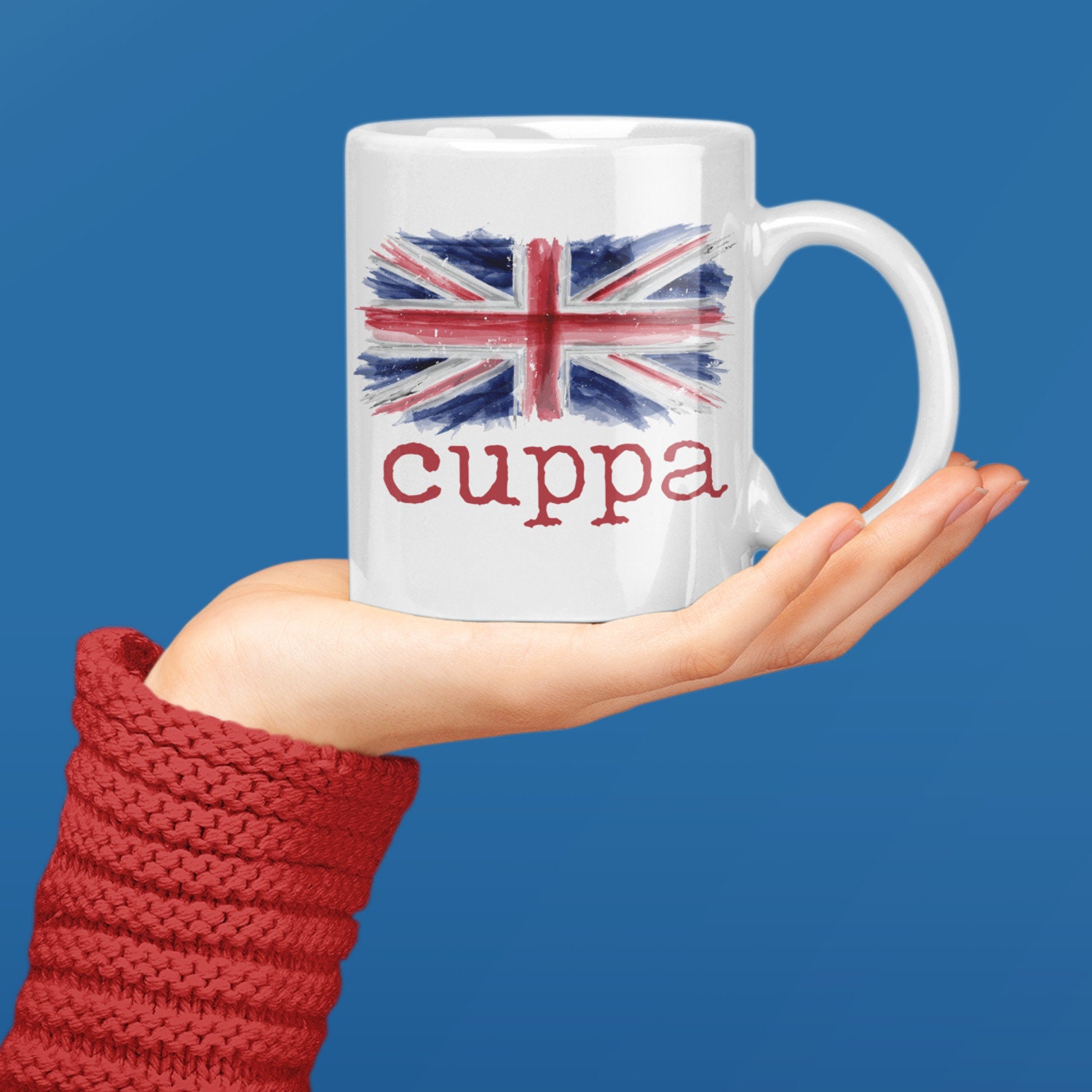 British Flag Ceramic Tea Mug | Cuppa Tea - Etsy