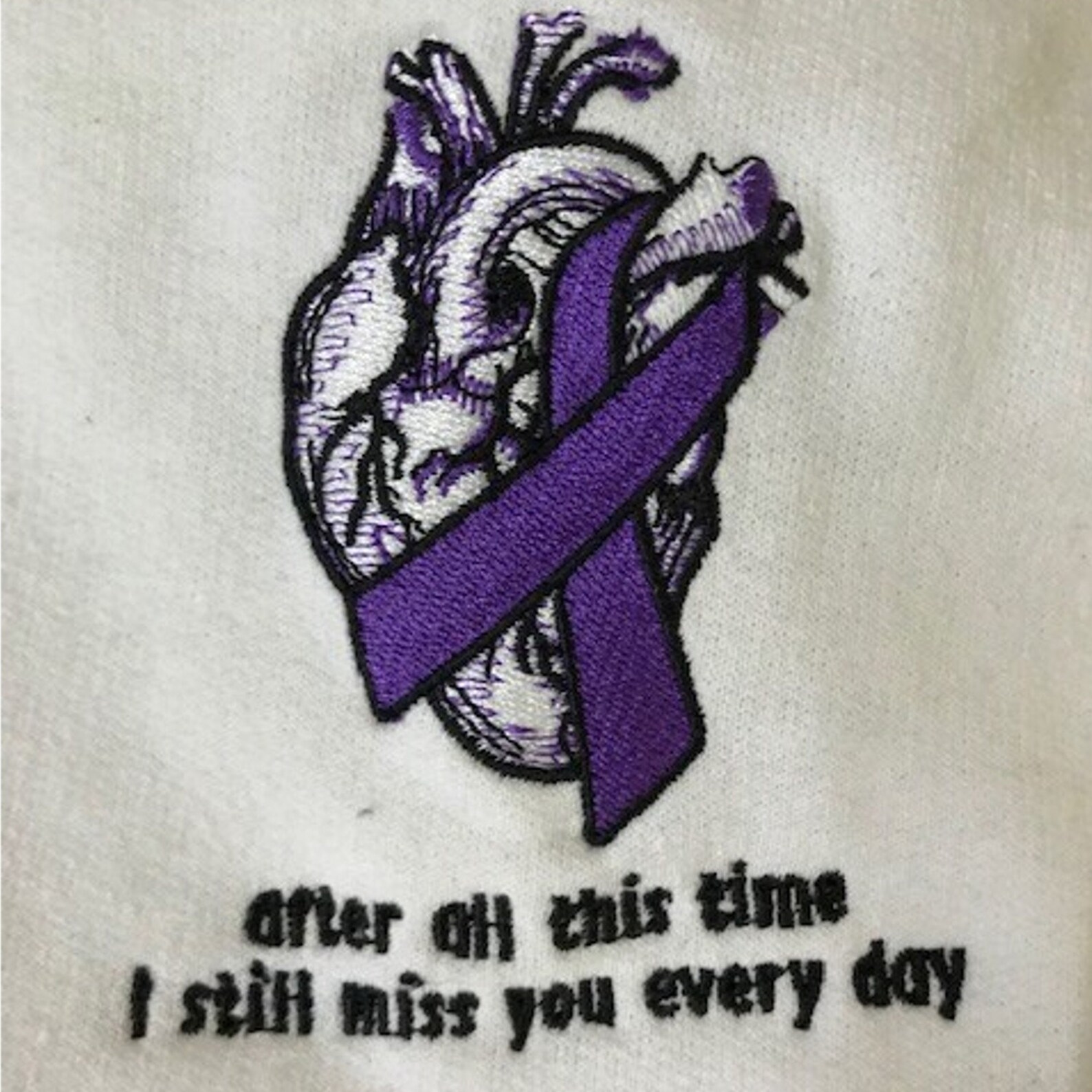 Embroidered Overdose Awareness Hoodie | Purple Ribbon, Grief ...