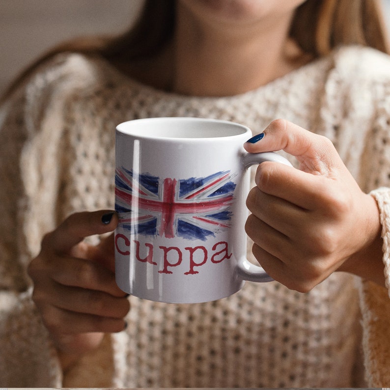 British Flag Ceramic Tea Mug | Cuppa Tea - Etsy