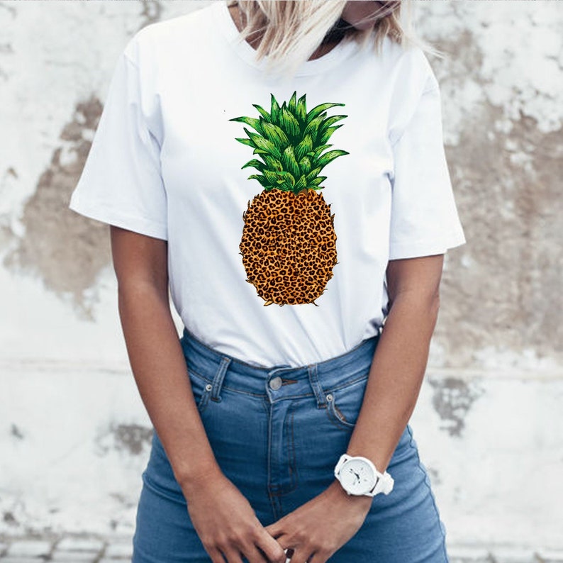 Pineapple Shirt / Leopard Shirt / - Etsy