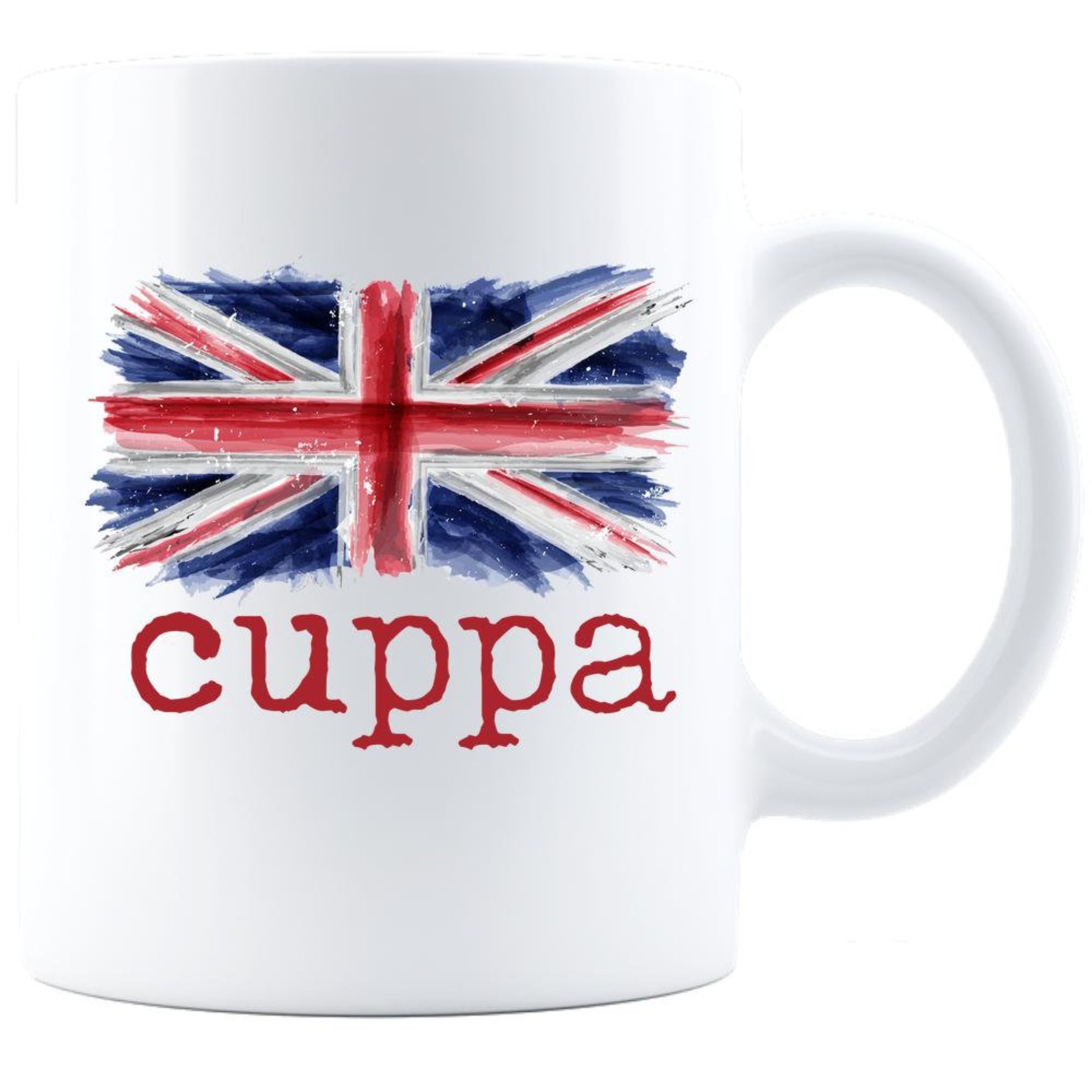 British Flag Ceramic Tea Mug | Cuppa Tea - Etsy