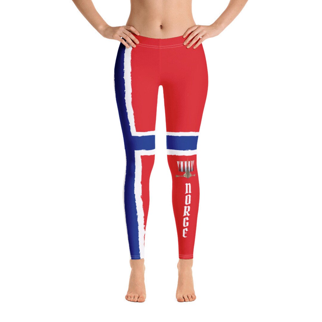 Norwegian Flag Viking Ship Leggings - Etsy