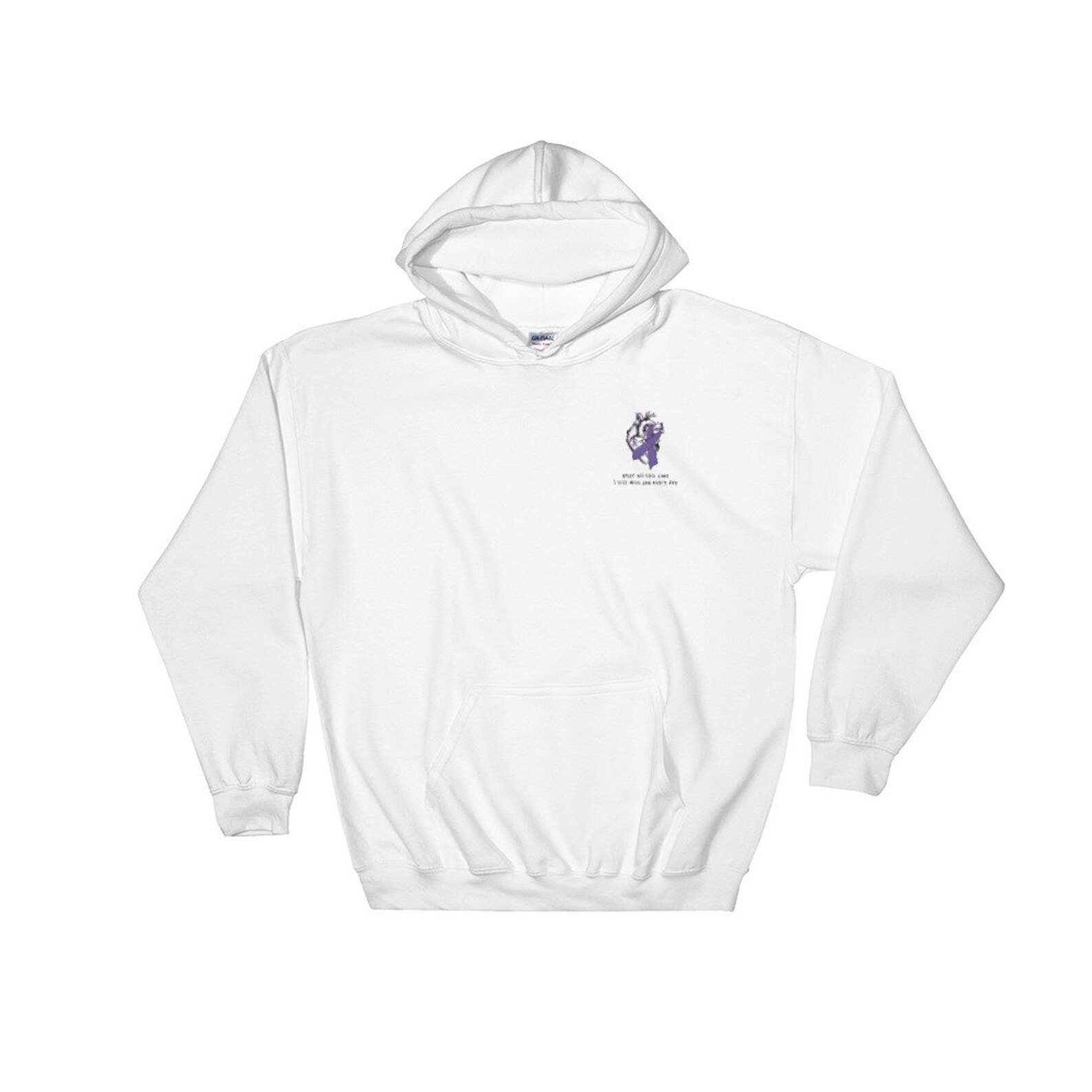 Embroidered Overdose Awareness Hoodie | Purple Ribbon, Grief ...