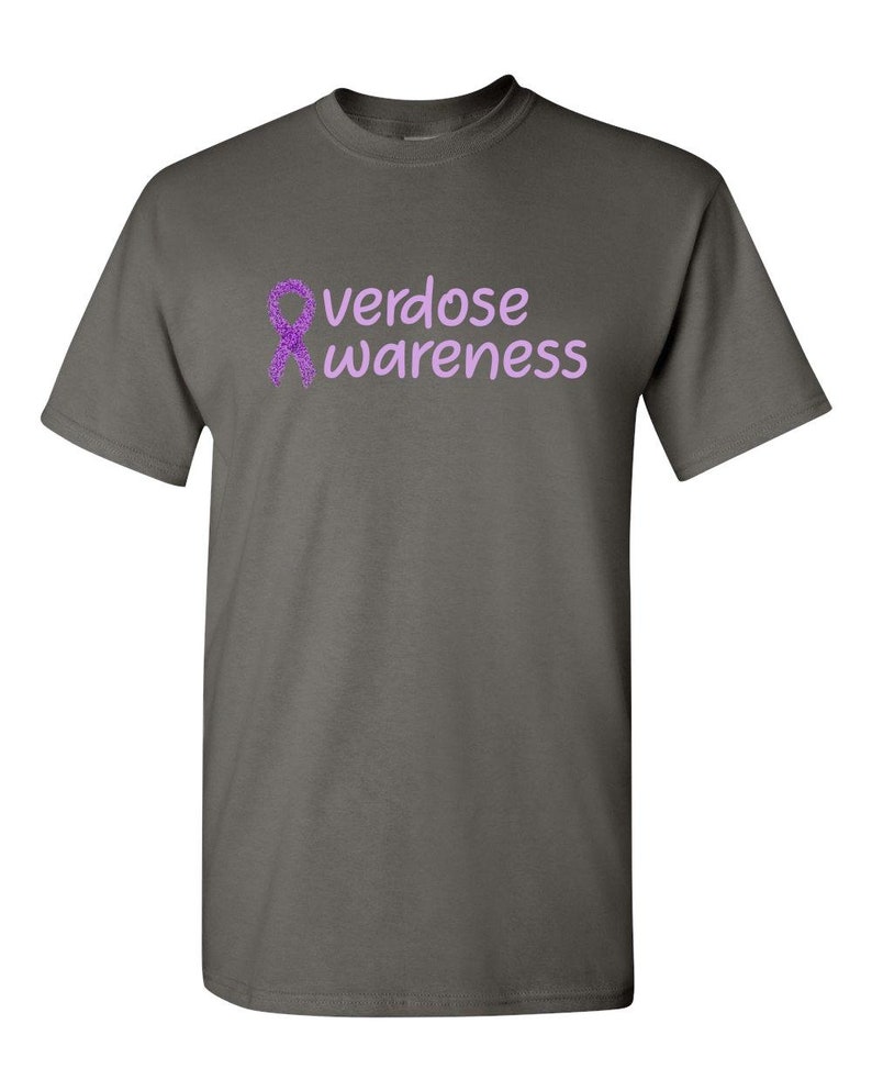 Overdose Awareness T-shirt | Purple Ribbon Graphic Tee - Etsy