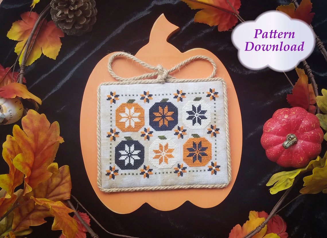 Halloween Pumpkin Patch Cross-stitch Pattern PDF Download - Etsy