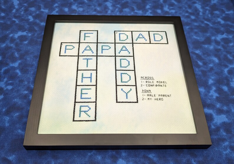 Father Crossword Cross-stitch Pattern - PDF Download - Etsy