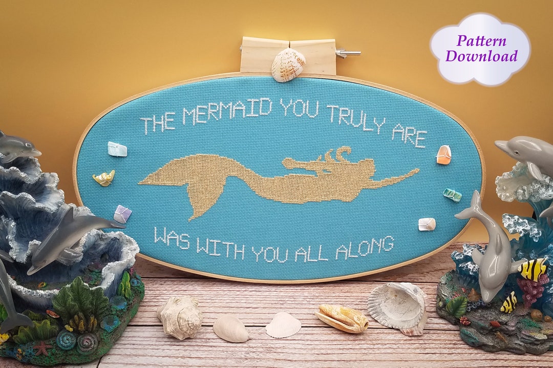 Mermaid Within Cross-stitch Pattern - PDF Download - Etsy