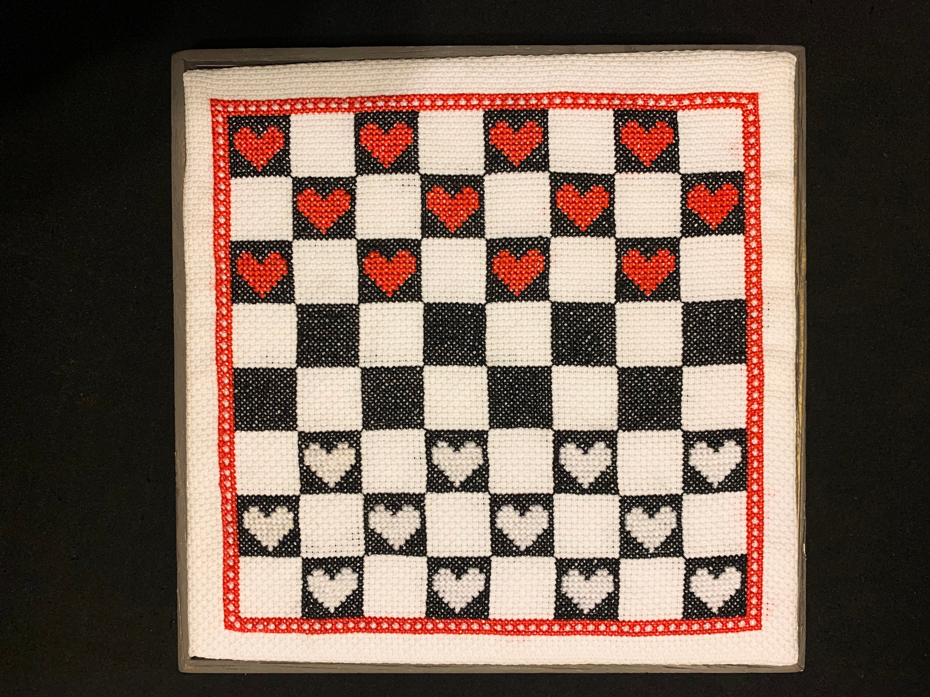Heart Checkers Cross-stitch Pattern PDF Download - Etsy