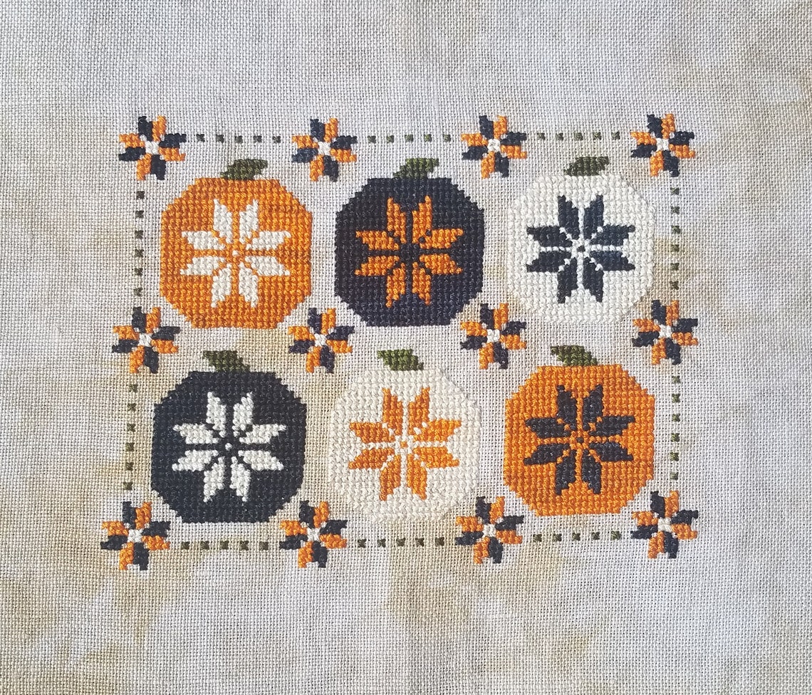 Halloween Pumpkin Patch Cross-stitch Pattern PDF Download - Etsy