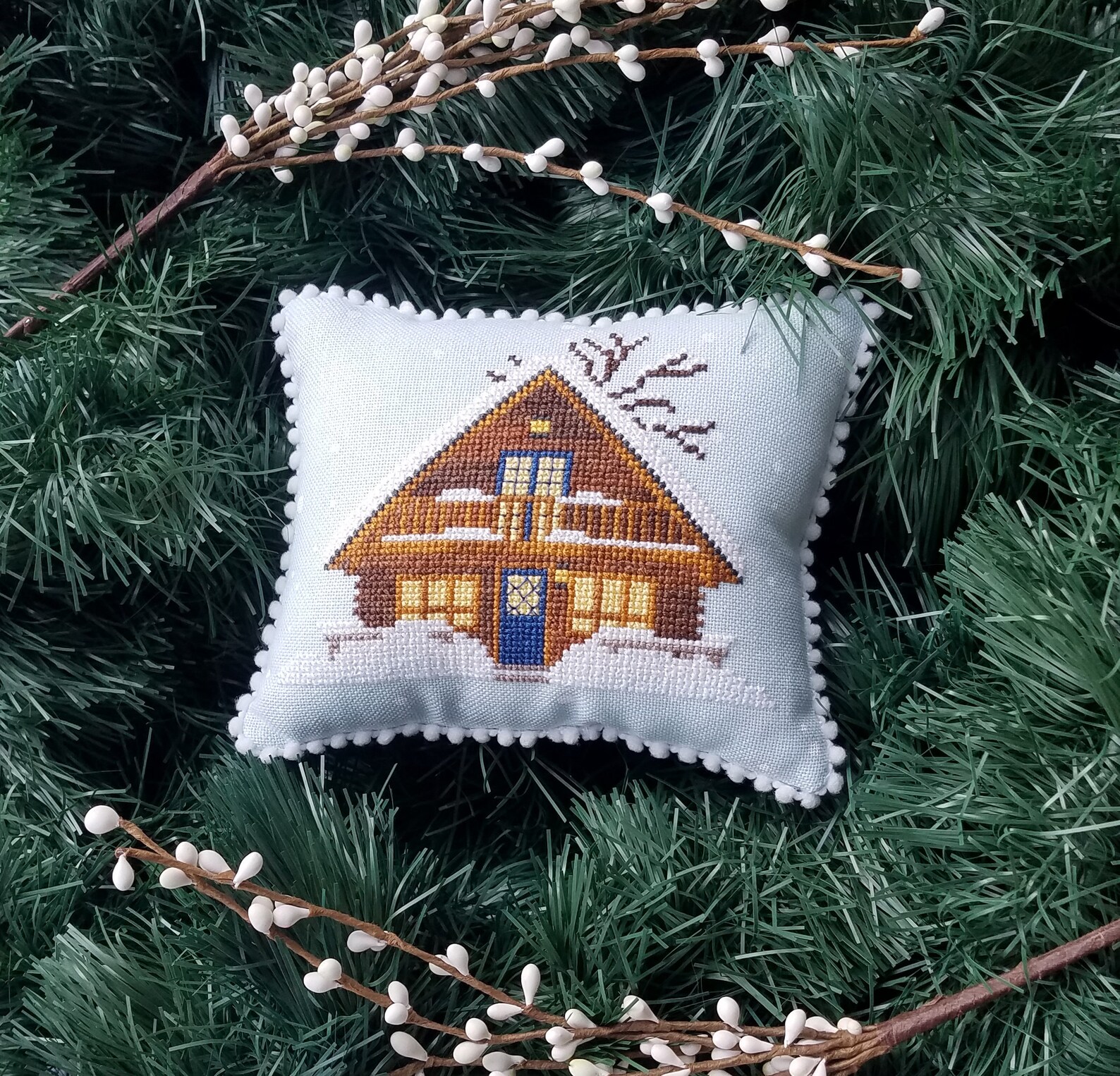Winter Cabin Cross-stitch Pattern - PDF Download - Etsy