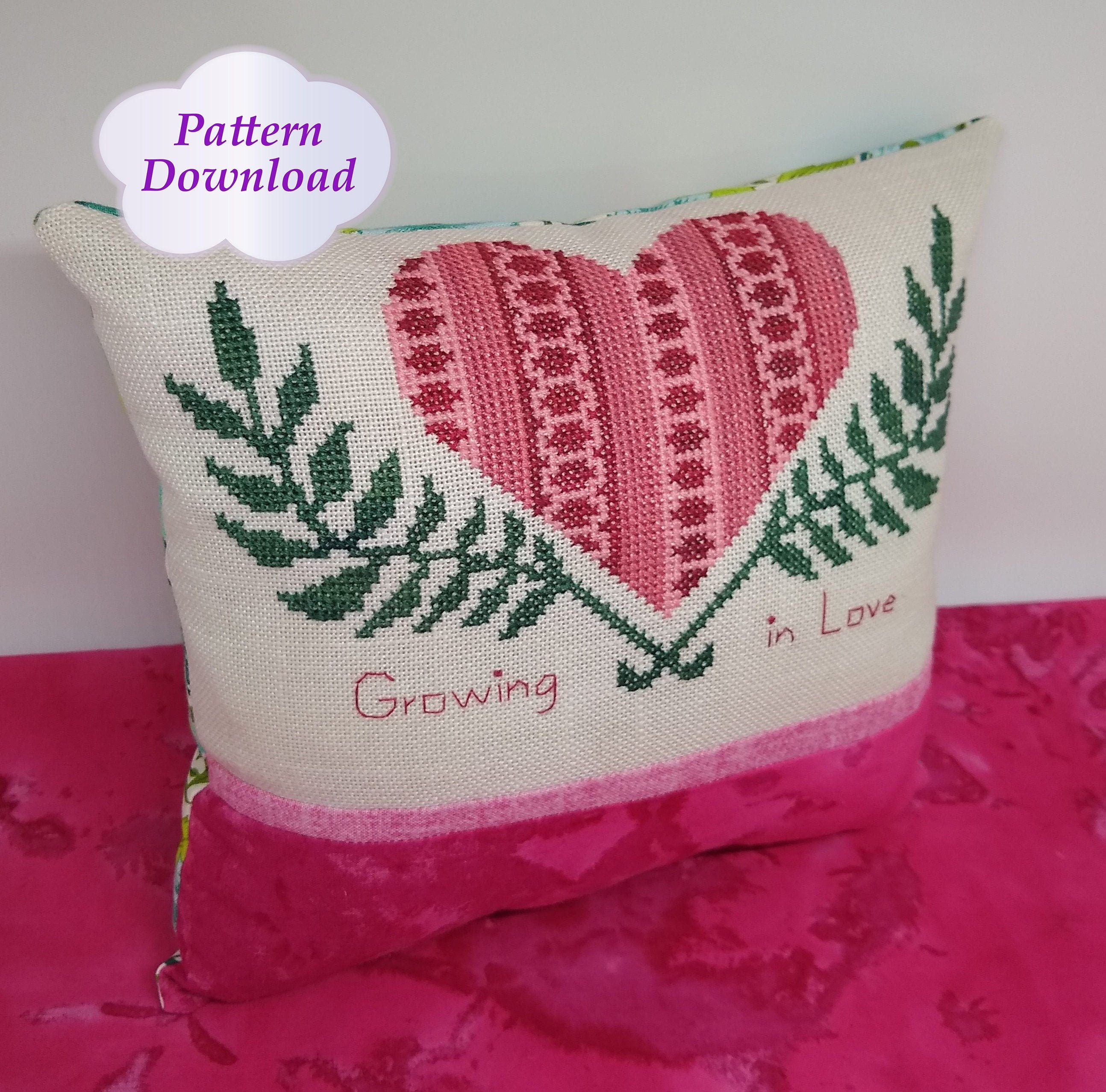 Growing in Love Cross-stitch Pattern PDF Download - Etsy