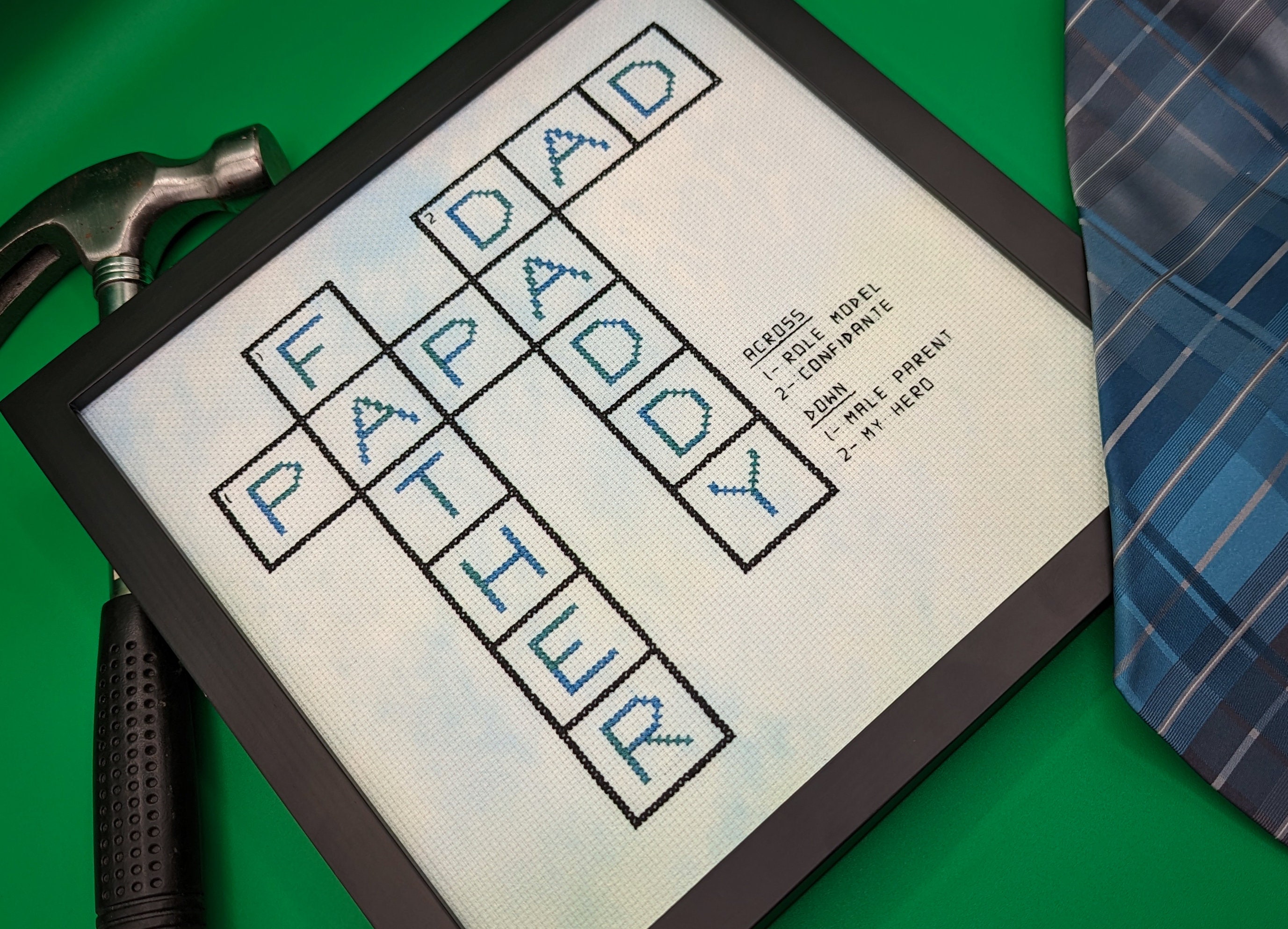 Father Crossword Cross-stitch Pattern - PDF Download - Etsy