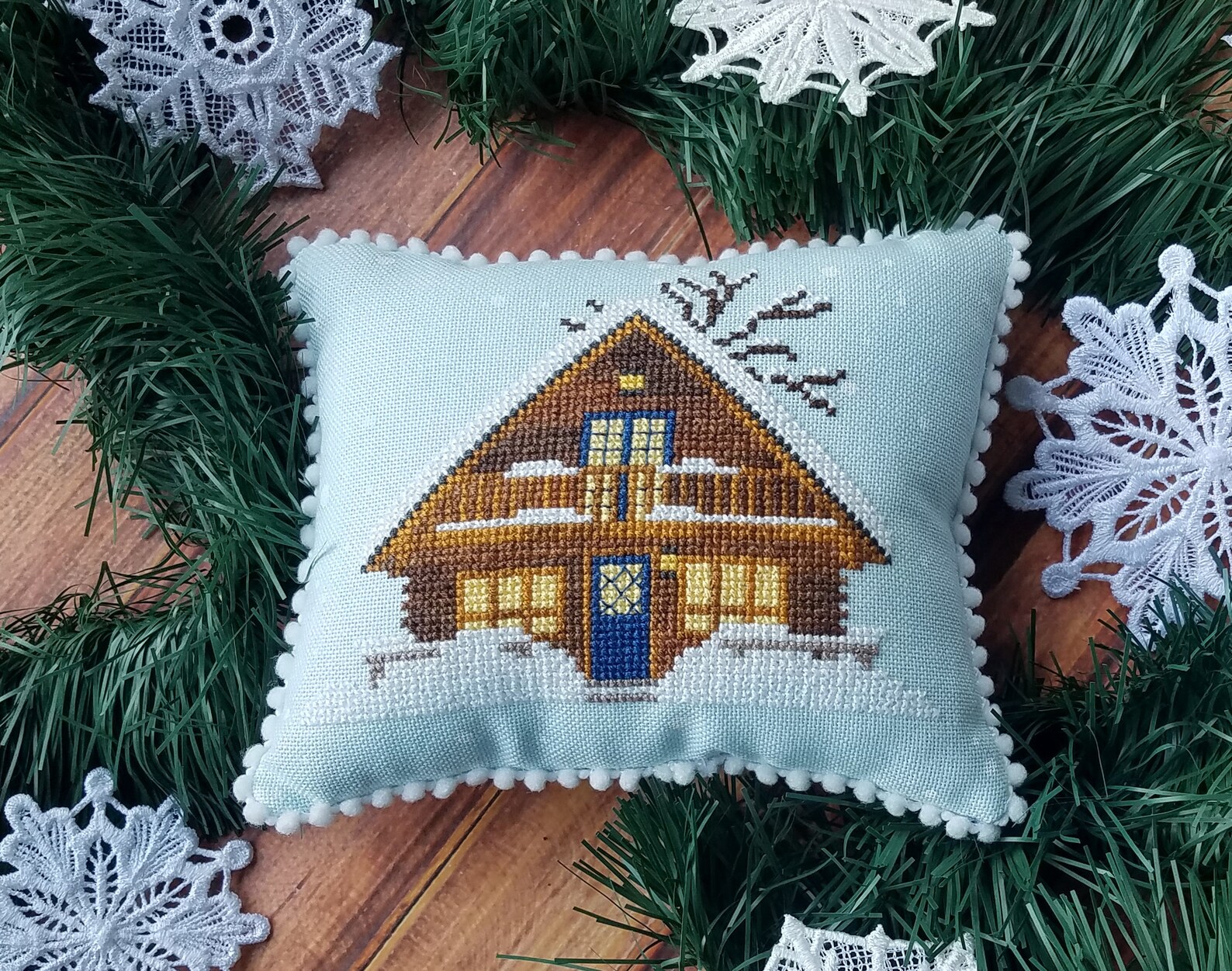 Winter Cabin Cross-stitch Pattern PDF Download - Etsy