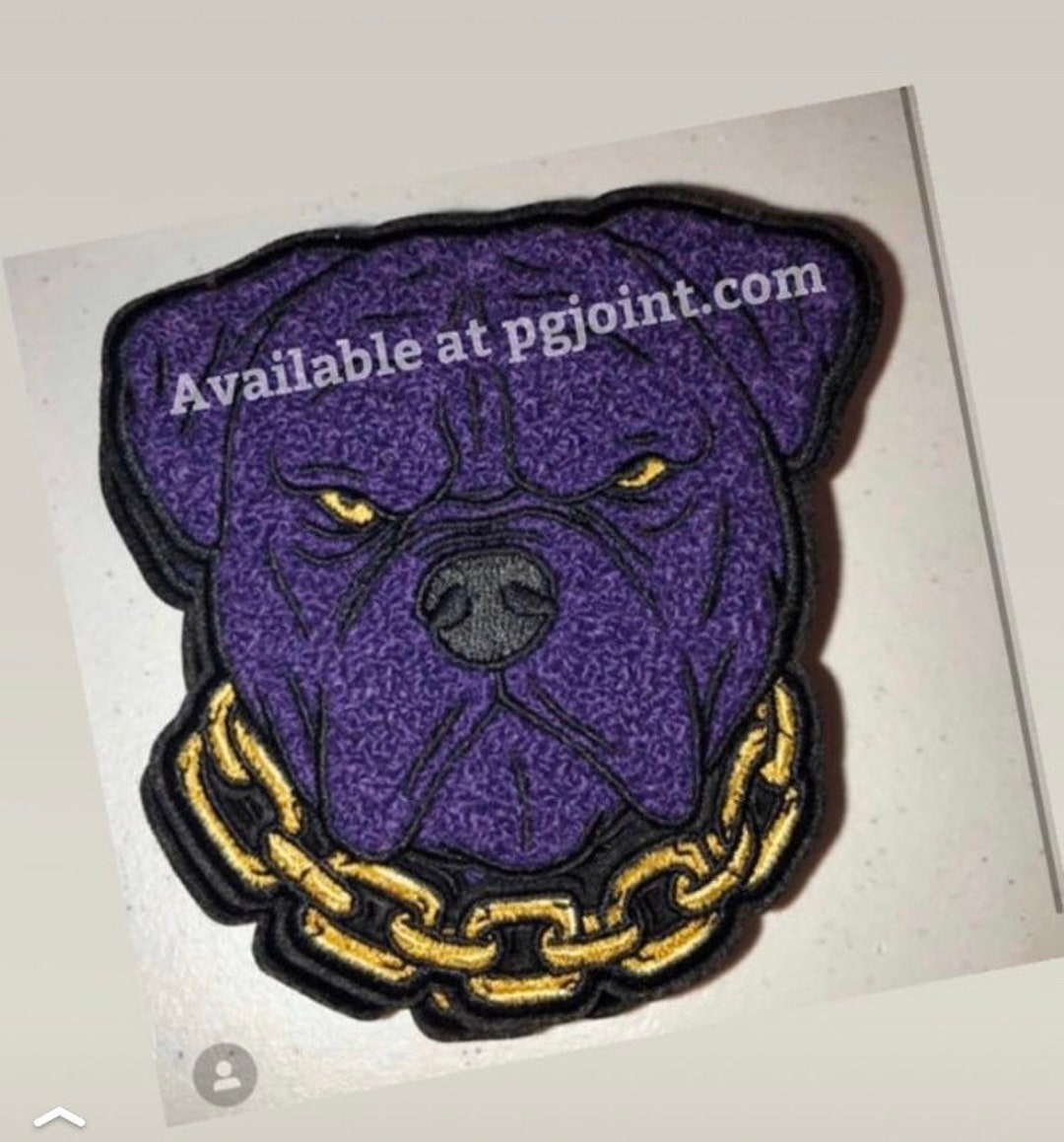 4x4 Gold or Purple Dog Chenille Patch - Etsy