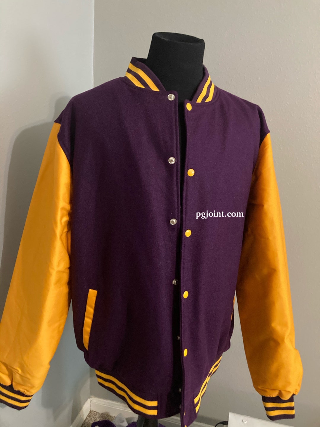 Purple and Gold Letterman Jacket - Etsy
