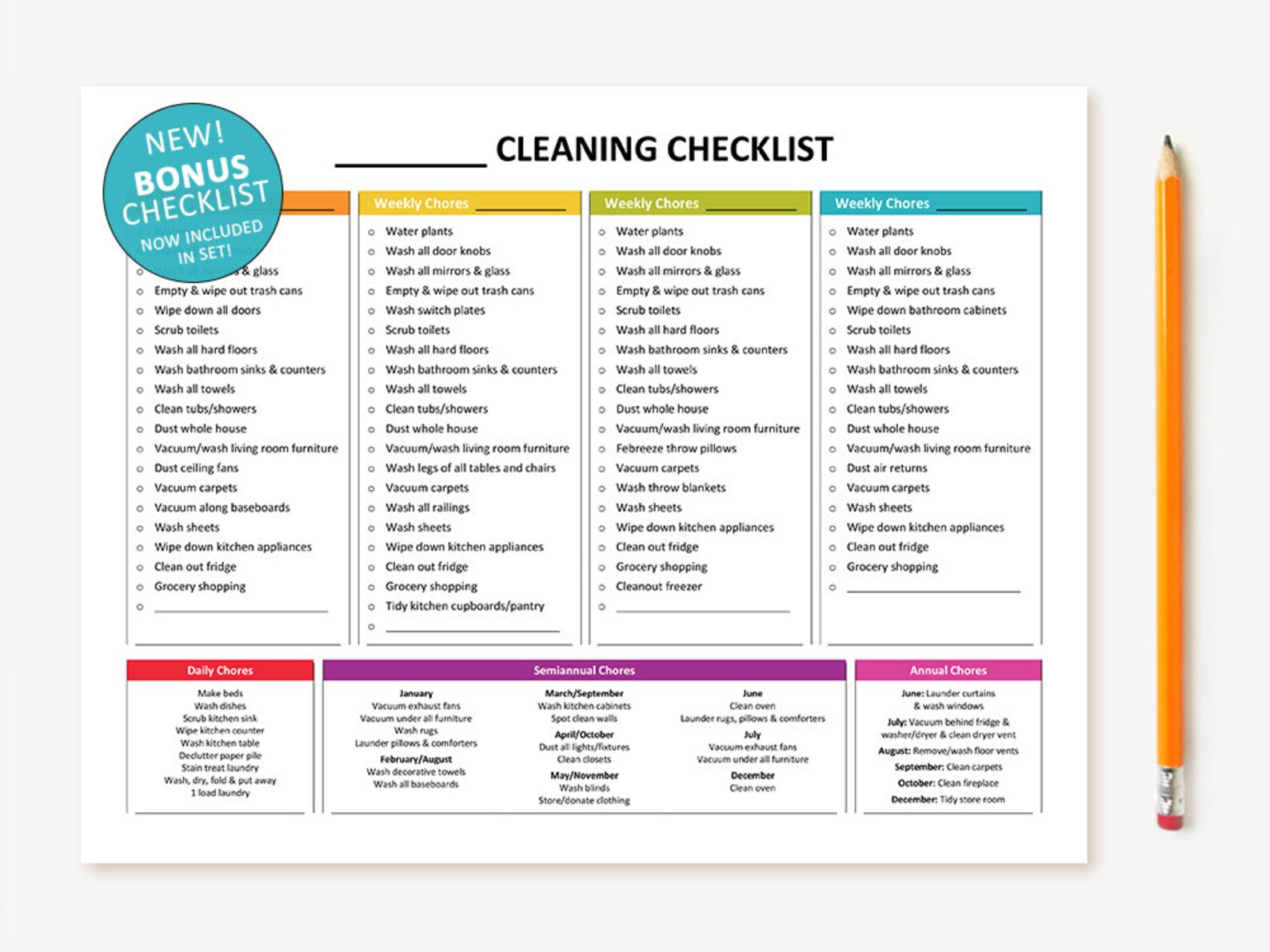 Complete Printable Housekeeping Set Editable Home - Etsy