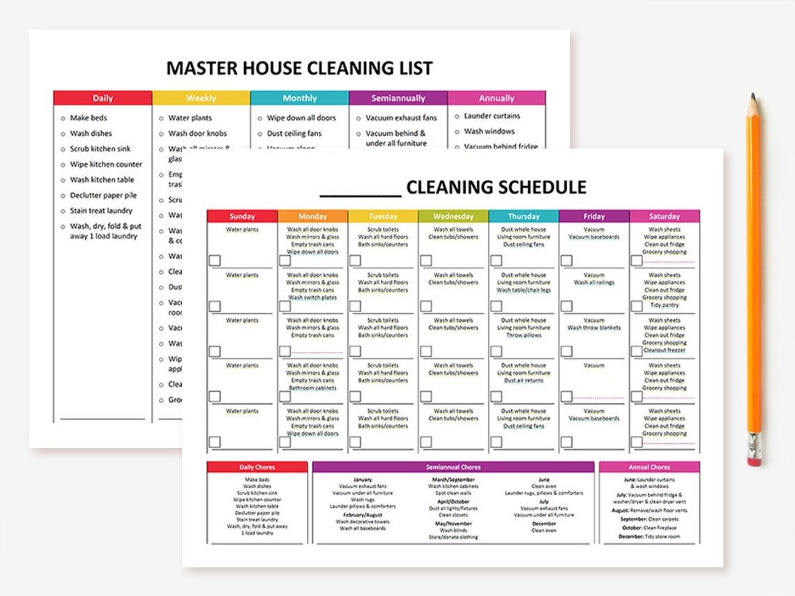 Complete Printable Housekeeping Set Editable Home - Etsy