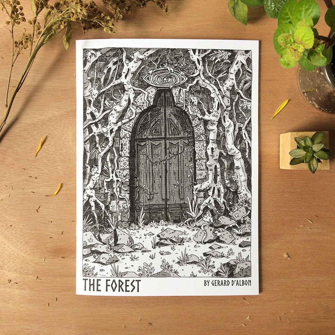 The Forest (indie Comic Risograph Zine - Riso Art Print - Sticker) - Etsy